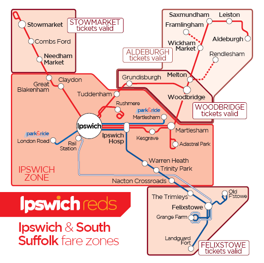Ipswich Reds - frequent links into Suffolk's county town | Norfolk ...