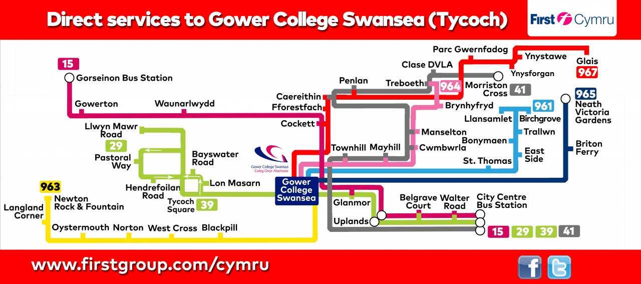 Gower College Swansea Bus Service | South & West Wales | First Bus