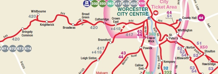 Network maps | Worcestershire | First Bus
